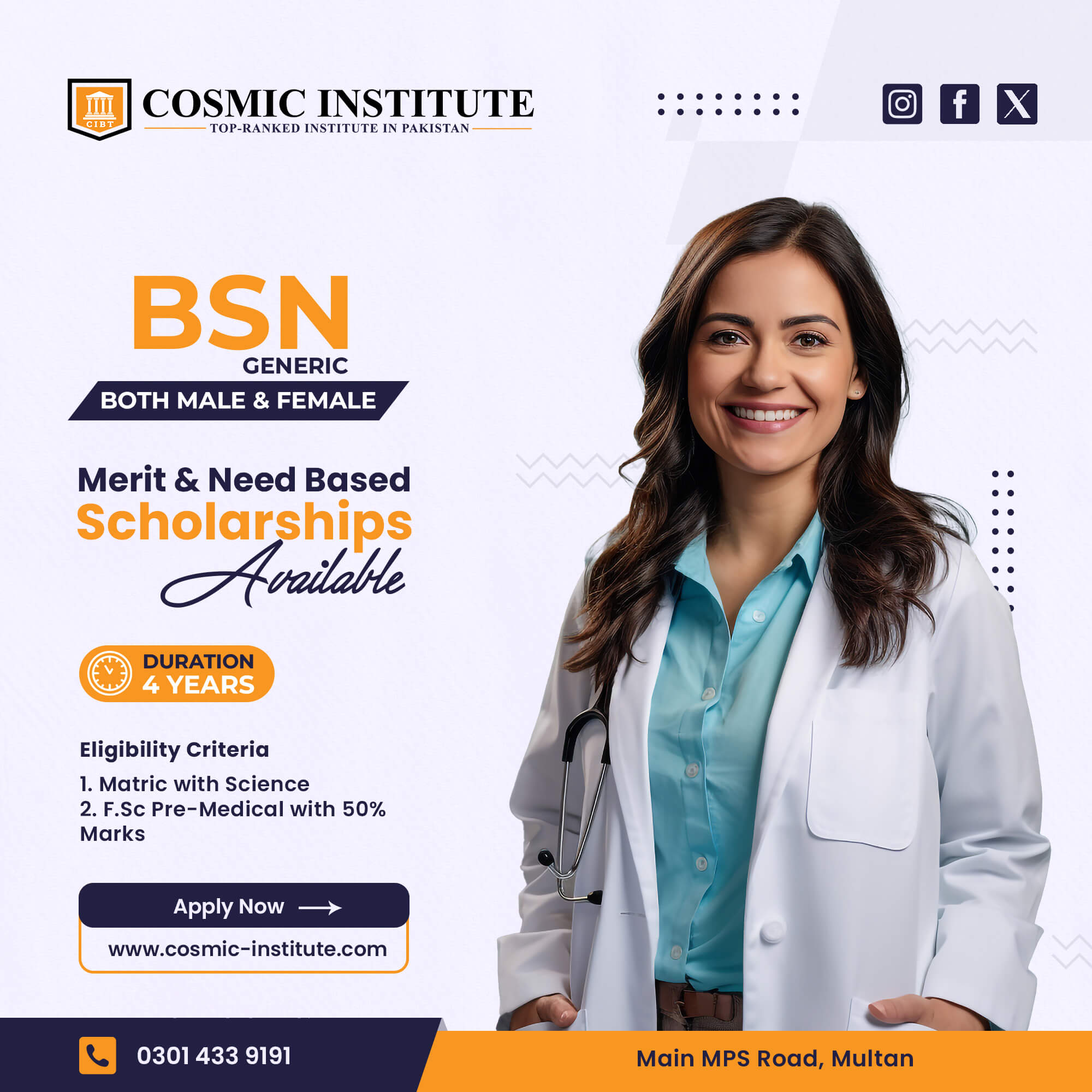 BS Nursing (BSN) 4-Year Degree Program | Cosmic Institute